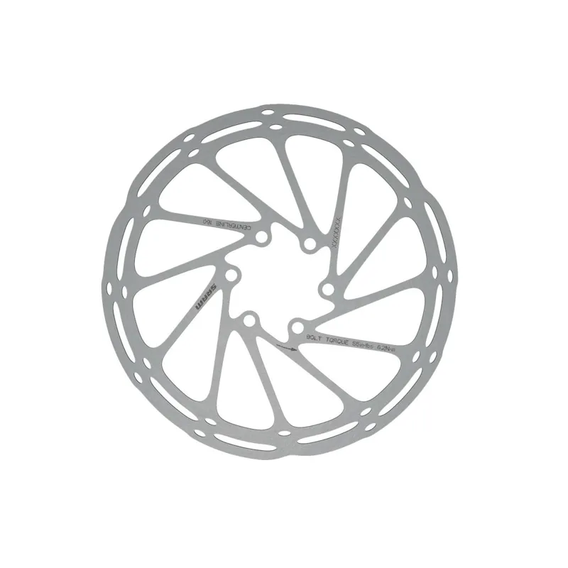 SRAM Centerline 180mm 6 bolt Rounded Rotor in Silver
